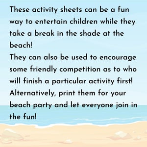 Beach Activity Sheets, Vocabulary & Games, Beach Wordsearch, Sudoku for ...