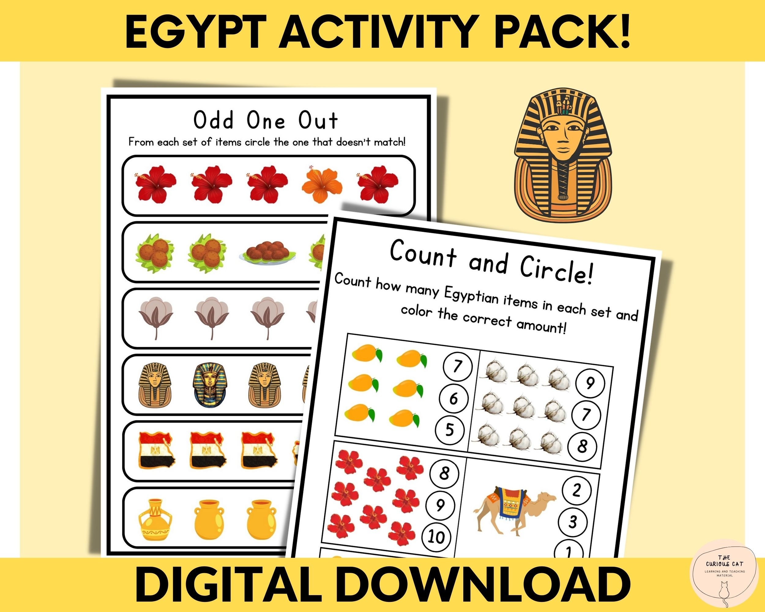 Egypt Adventure Activity Pack: Engaging Worksheets for Young Explorers ...