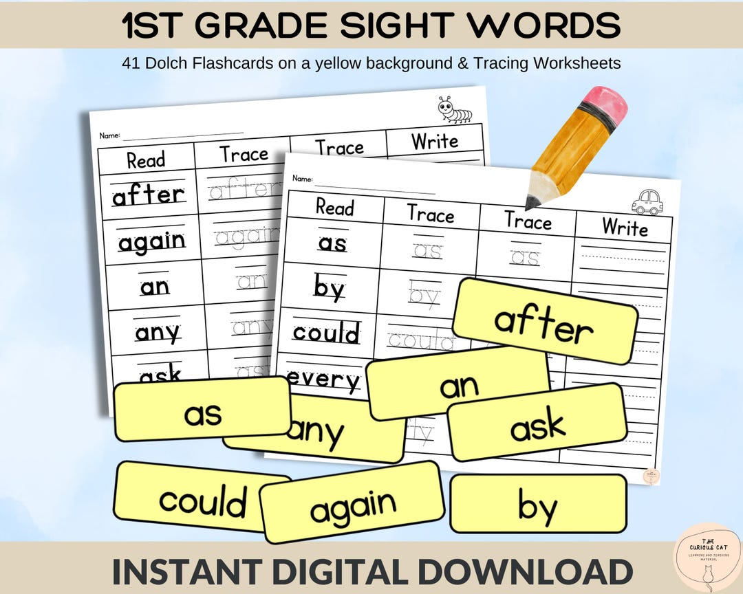 1st Grade Reading Resources, Printable Sight Words Activities ...