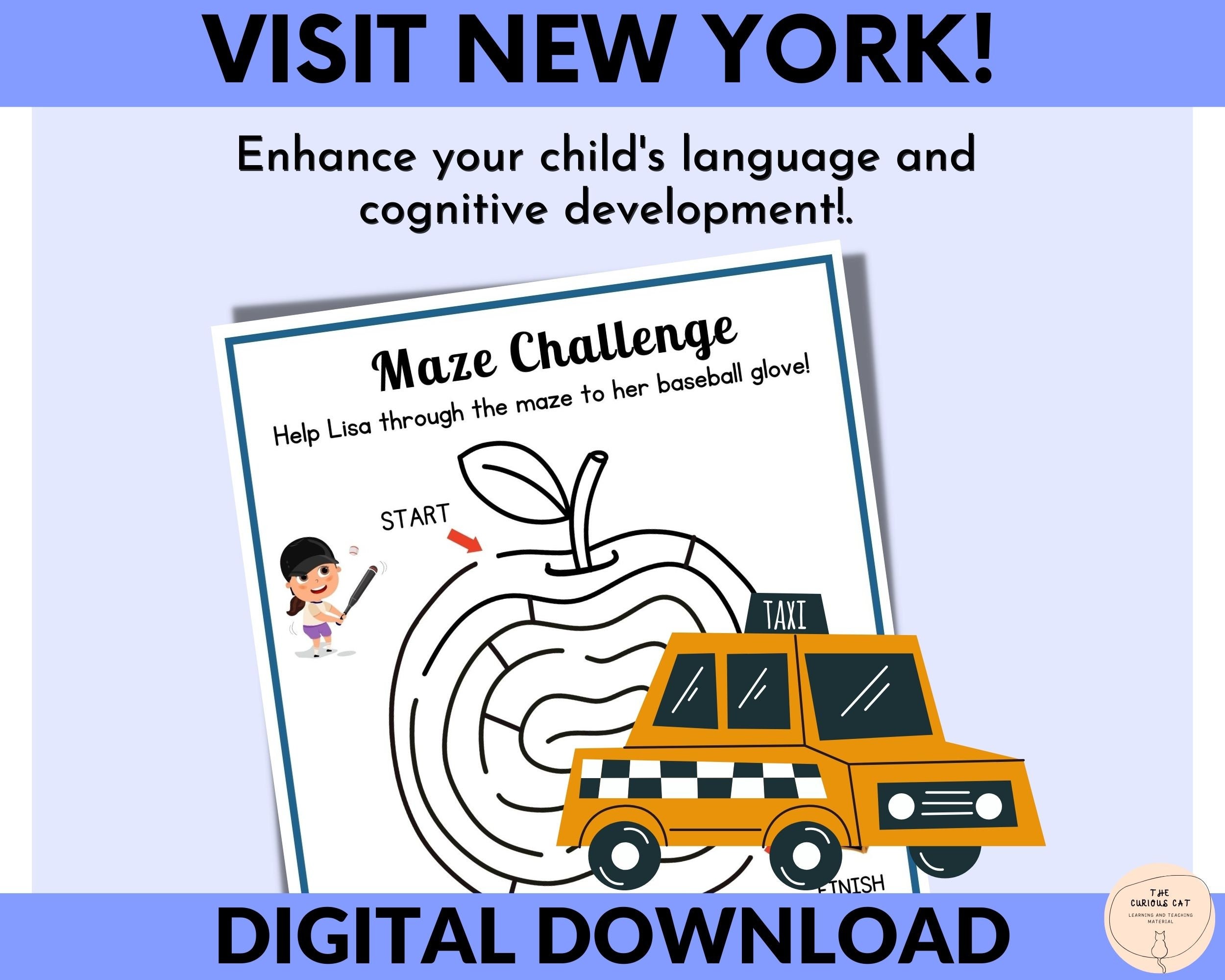 New York Worksheets, Fun & Educational Activities for Kids, Big Apple ...