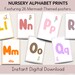 Alphabet Posters, Nursery Decor, Educational Wall Art Printable, ABC ...