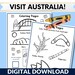 Country Study Printable, Travel Activity, Australia Learning & Travel ...