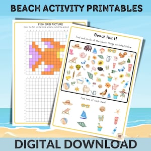 Beach Activity Sheets, Vocabulary & Games, Beach Wordsearch, Sudoku for ...