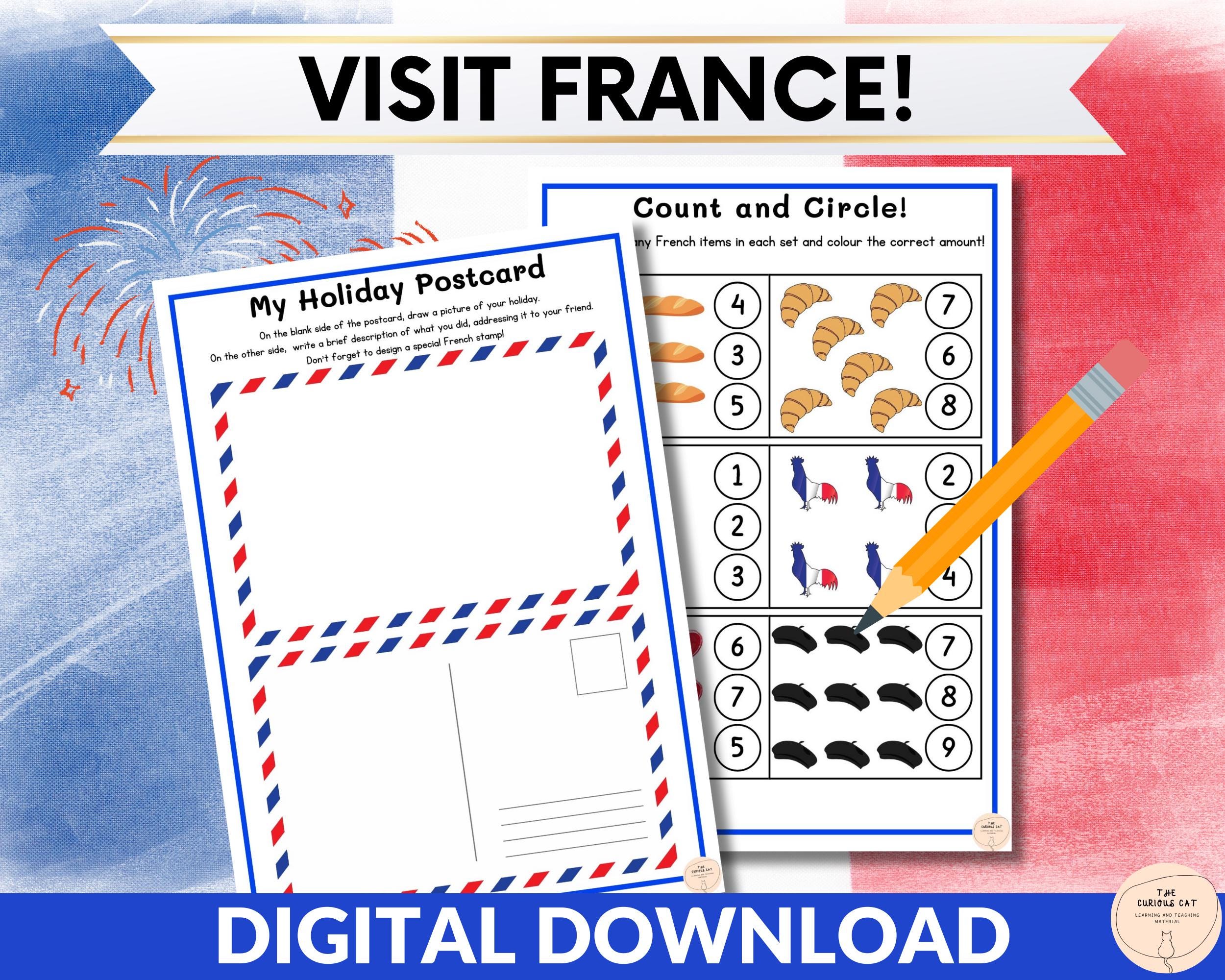 France Learning Pack for Kids | Printable Worksheets & Activities ...