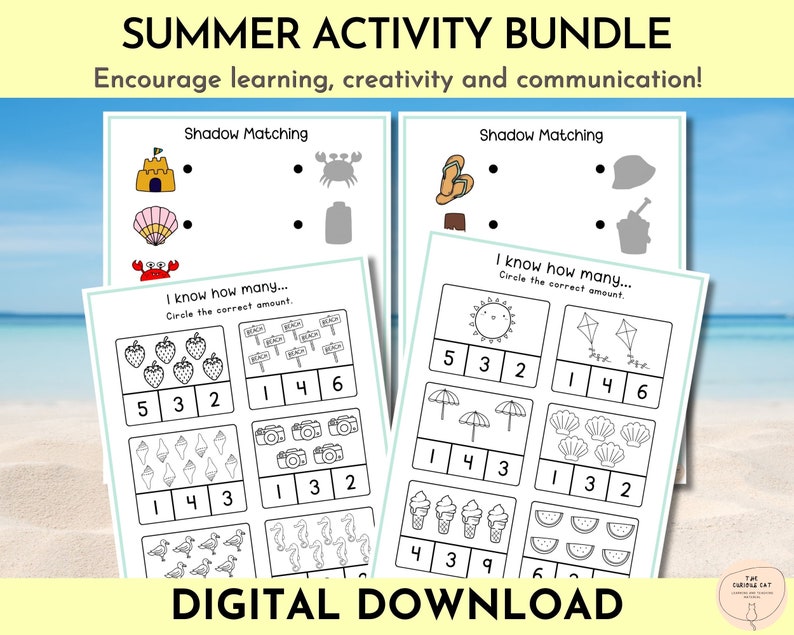 Summer Printable Activity Bundle, Summer Kids Activities, Kids ...