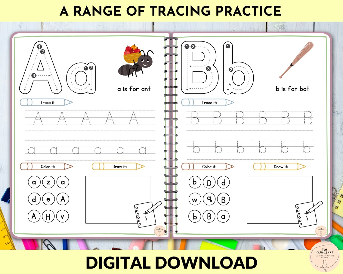 Alphabet Busy Book, ABC Learning Binder With Beginning Sounds for ...