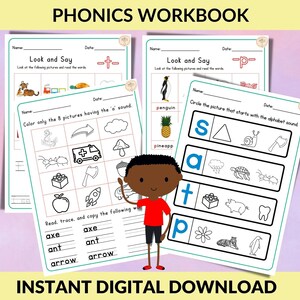 Phonics Worksheets Beginning Sounds, Reading and Writing Phonics ...