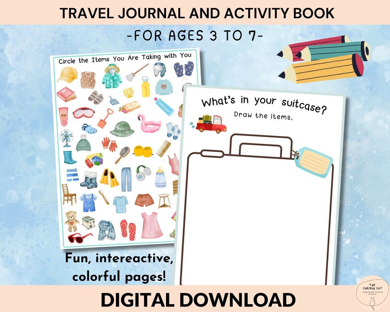 Printable Travel Journal for Kids, Fun Children’s Travel Diary, Family ...