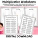 Maths Worksheets | Multiplication Printouts for 2nd - 3rd Grade With ...