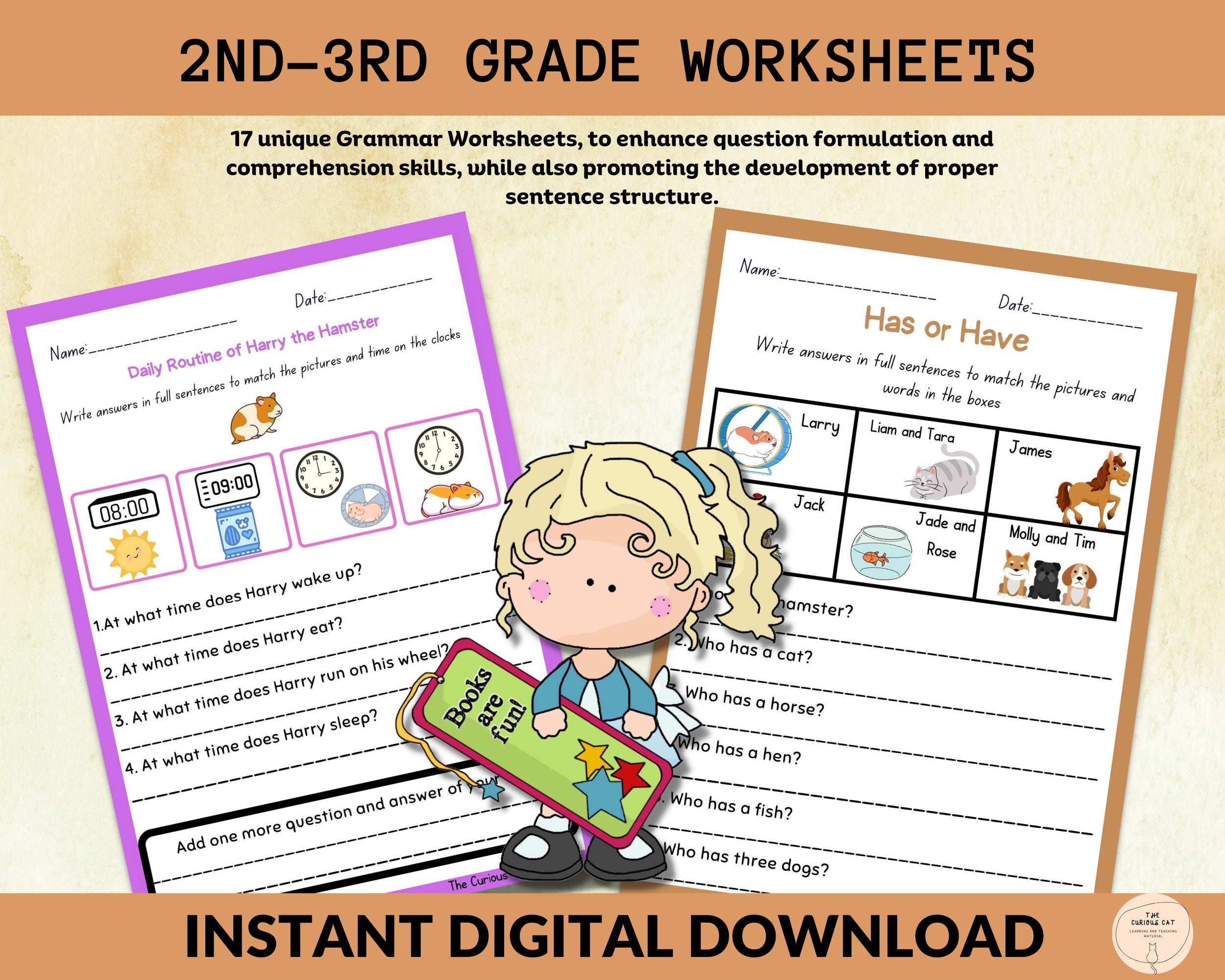 Reading & Writing Worksheets for 2nd - 3rd Grade | Sentence Building ...