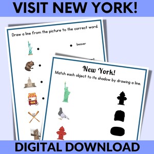 New York Worksheets, Fun & Educational Activities for Kids, Big Apple ...