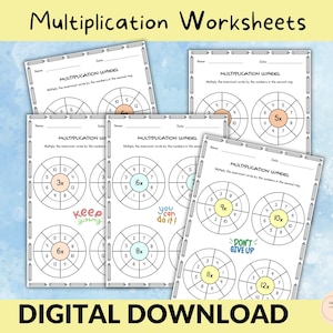Multiplication Practice, Multiplication Wheels, Numbers 1 to 12, Maths ...