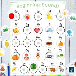 Alphabet Busy Book, ABC Learning Binder With Beginning Sounds for ...