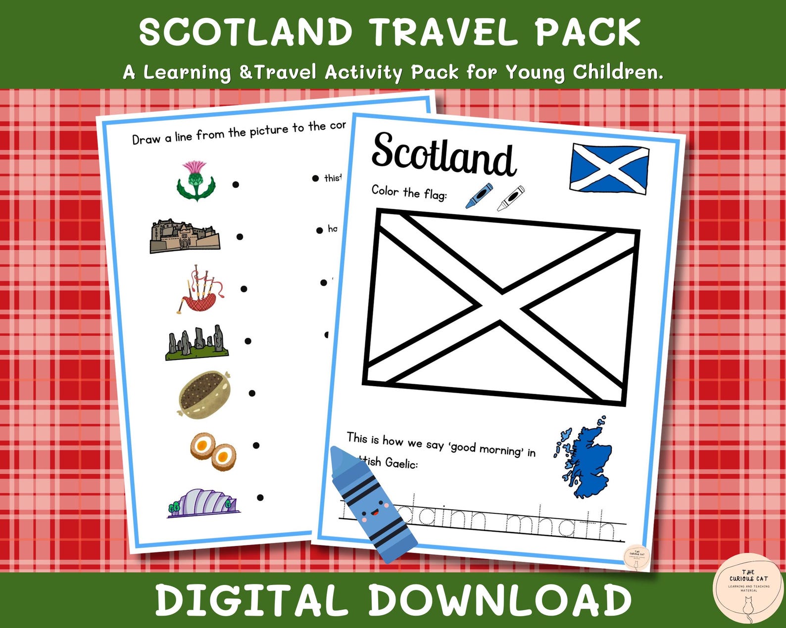 Country Study Printable, Travel Activity, Scotland Learning & Travel ...