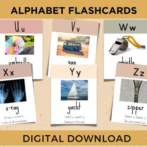 Alphabet Cards for Toddlers, Phonics Flashcards, Posters for Pre-school ...