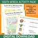 Printable South Africa Kids Activity Pack Travel Worksheets Activities ...