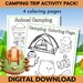 Kindergarten Printable Camping Activity Book, Coloring Pages & Games ...
