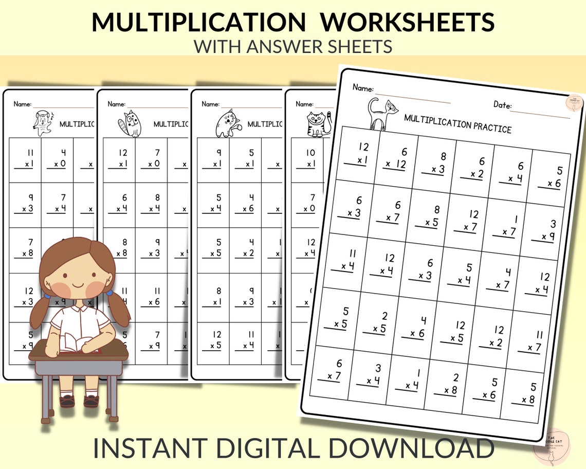 Multiplication Worksheets, 30 Multiplication Printouts for 2nd Till 5th ...