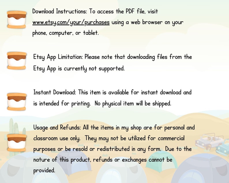 Camping Smores Game, Campfire Activities for Kids, Printables for ...