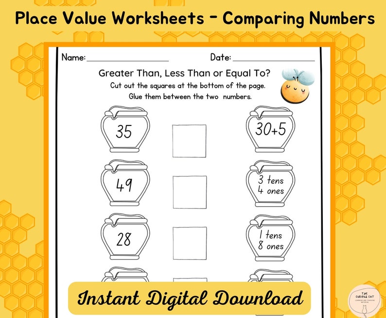 Number Worksheets, Maths Handouts, 1st Grade Place Value Printouts ...