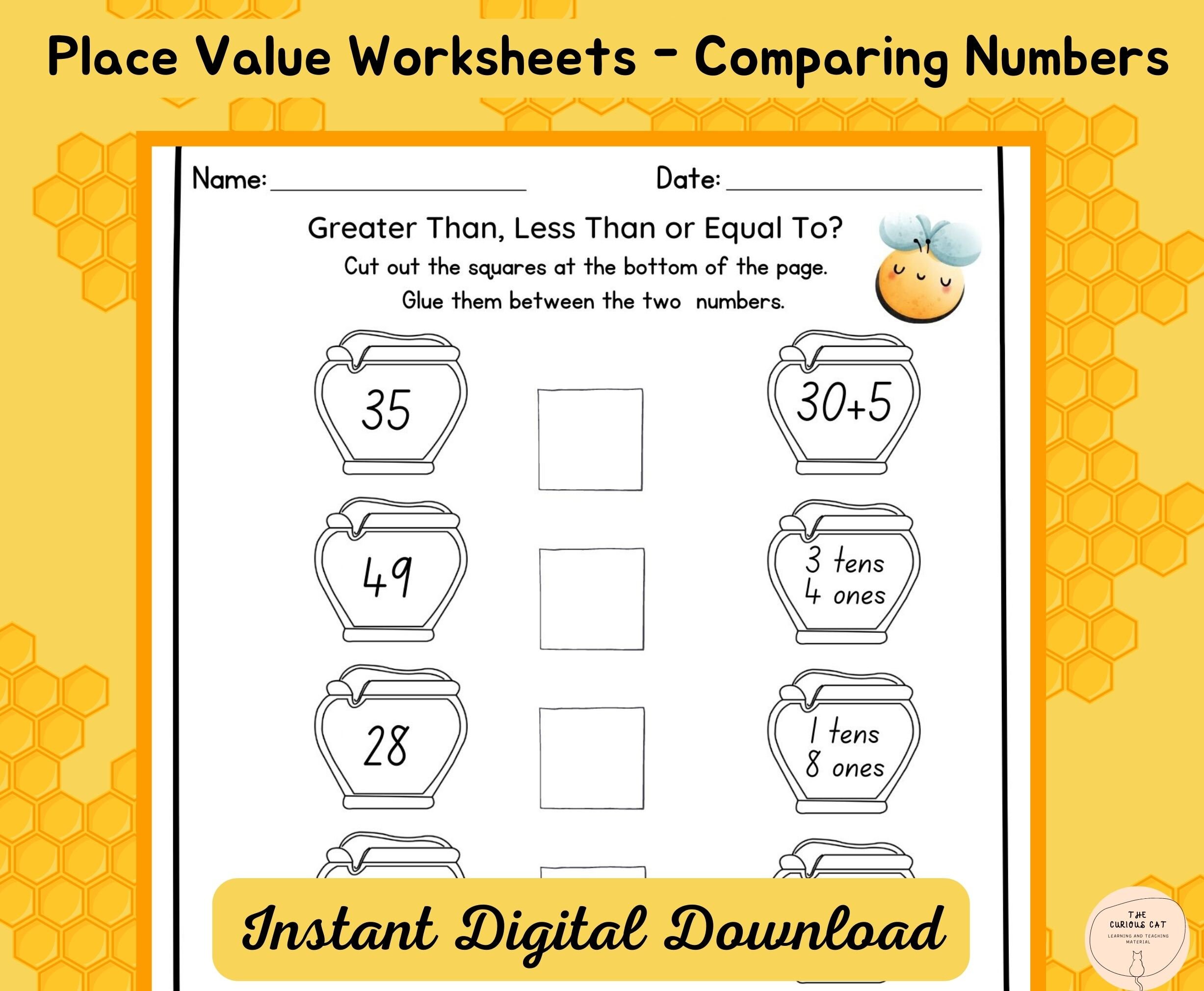 Number Worksheets, Maths Handouts, 1st Grade Place Value Printouts ...