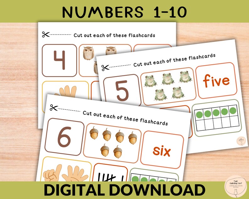 Counting Activity for Kindergarten, Homeschool, Montessori Printable ...