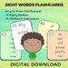 Kindergarten Sight Words, Dolch Sight Words Flashcards, Wordlists ...