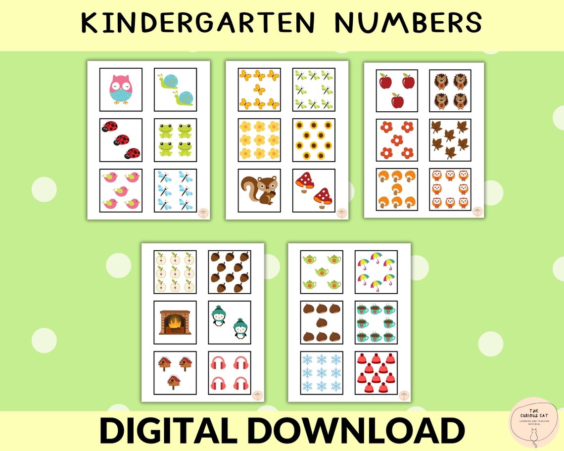 Kindergarten Numbers Activity, Printable Number Game, Addition ...