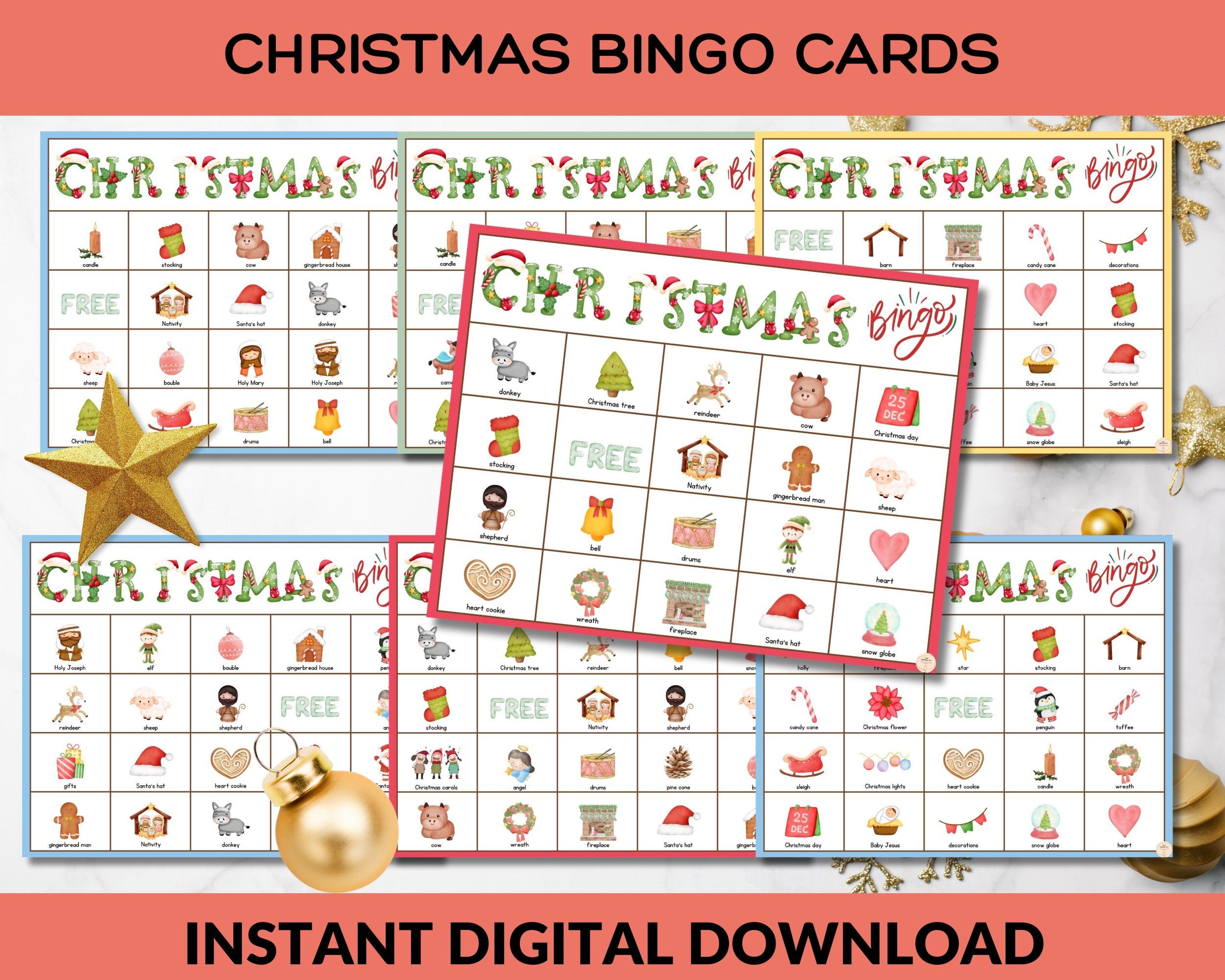 Christmas Nativity Bingo Cards, Family Christmas, Classroom Christmas ...