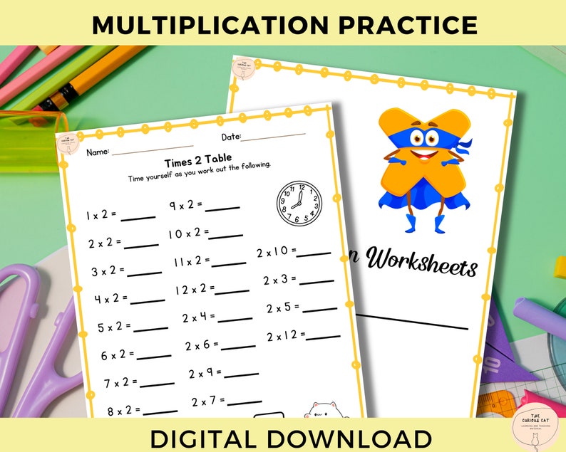 Multiplication Worksheets, Maths Fluency Printables, Times Tables ...