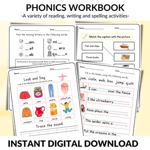 Phonics Worksheets for 2nd Grade, Spelling, Digraphs and Blends ...
