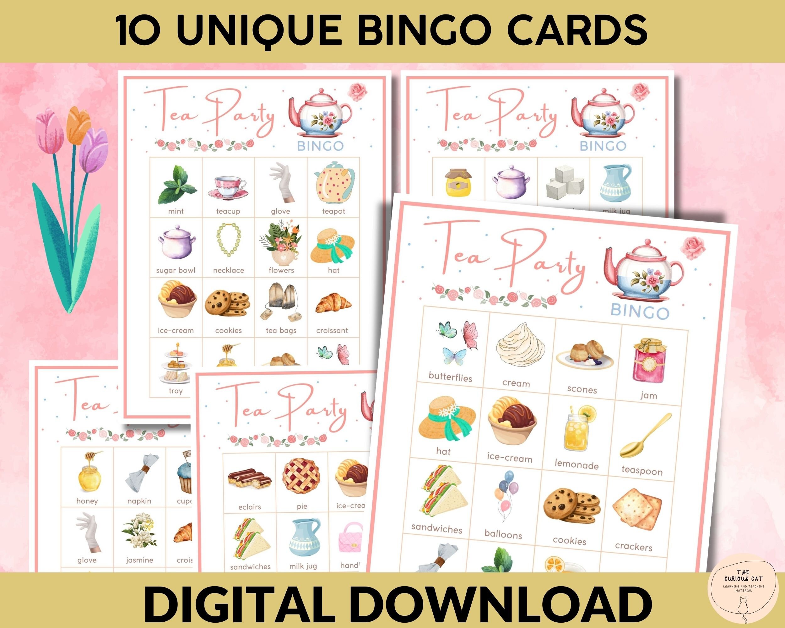 35 Tea Party Printable Activities, Bingo Game, Coloring Pages, High Tea ...