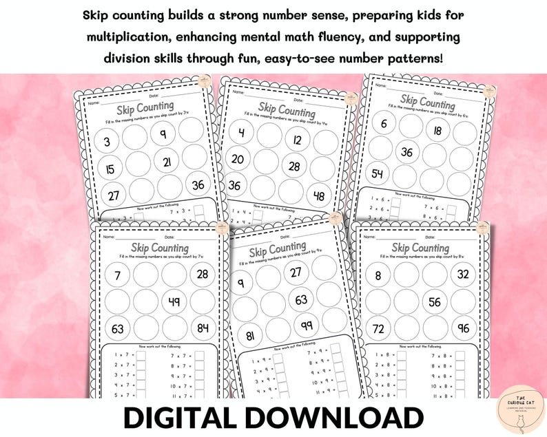 Maths Worksheets | Multiplication Printouts for 2nd - 3rd Grade With ...