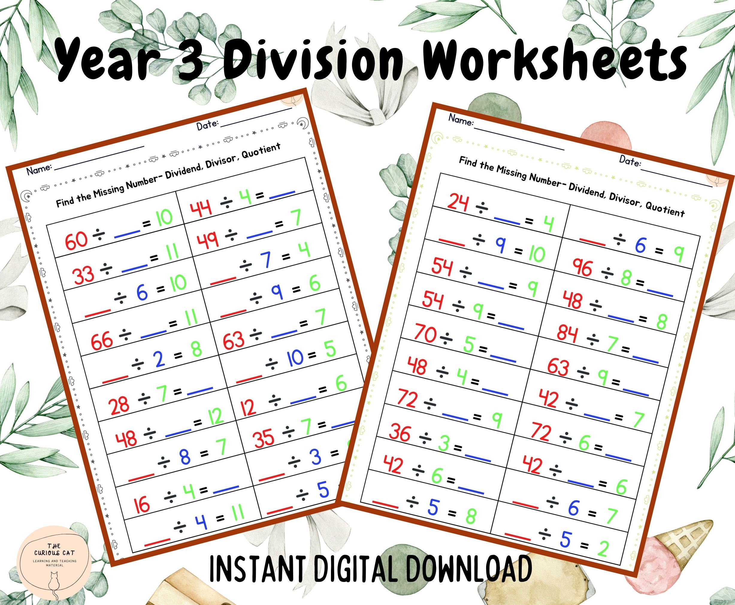 Division Pack for Beginners, Teacher-made Maths Worksheets for 3rd ...