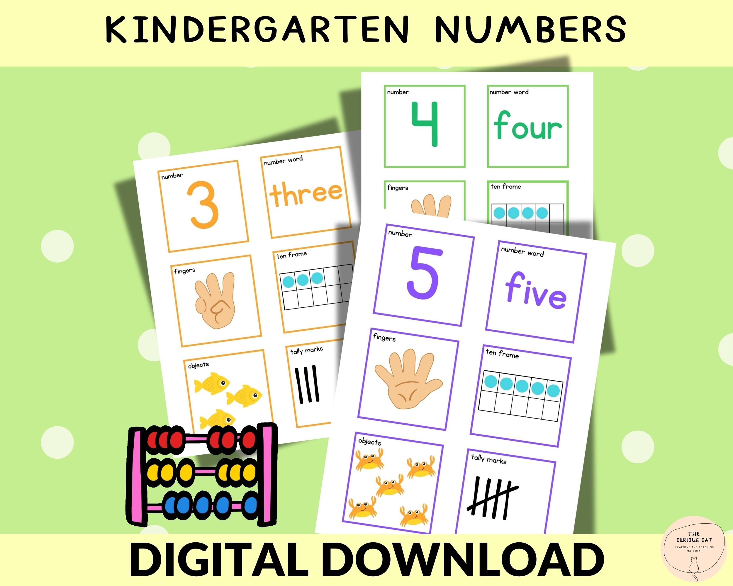 Kindergarten Numbers Activity, Printable Number Game, Addition ...