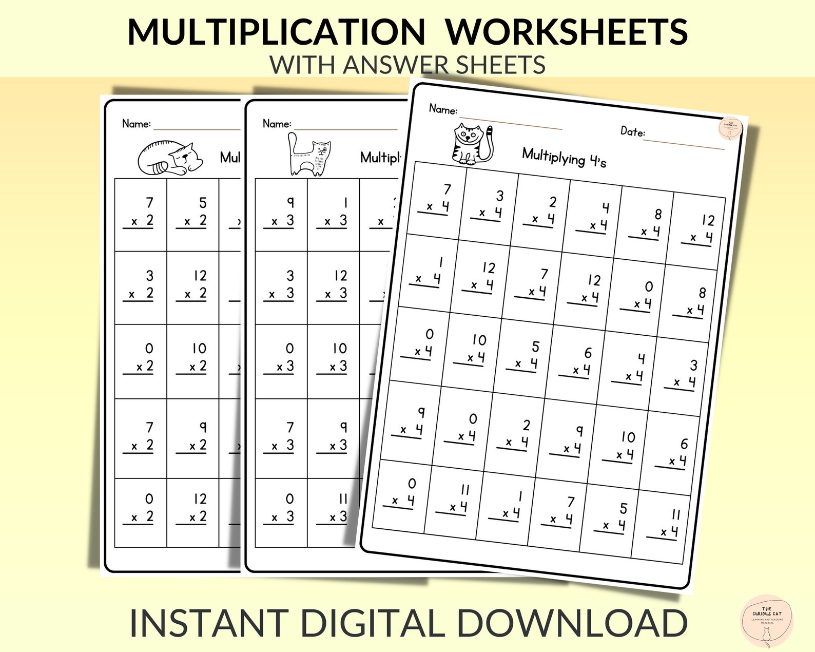 Multiplication Worksheets, 30 Multiplication Printouts for 2nd Till 5th ...