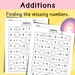 15 Addition Worksheets Fill-in-the-blanks Maths Printables (numbers 1 ...