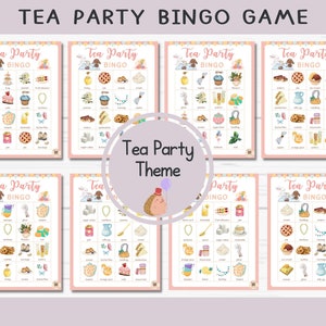 Tea Party Bingo Cards, Tea Party Games, Kids Printable Garden Party ...