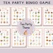 Tea Party Bingo Cards, Tea Party Games, Kids Printable Garden Party ...