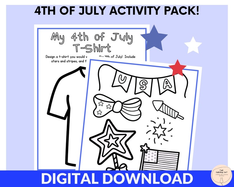 Kindergarten Worksheets, 4th of July Bingo & Game Pack for Kids ...