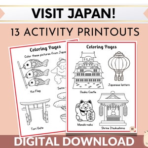 Japan Worksheets, Learning & Travel Printable for Children; Kids ...