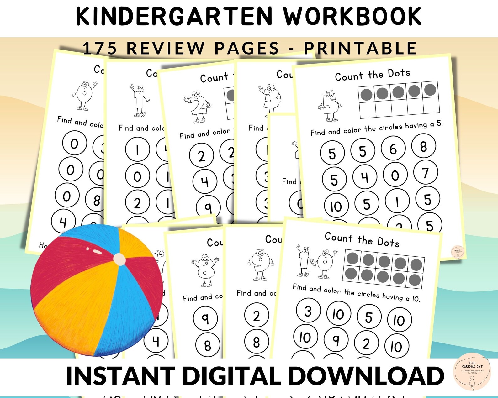 Printable Kindergarten Summer Workbook, Educational Activities for ...
