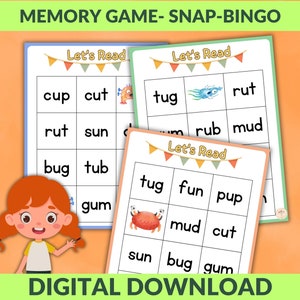 Phonics CVC for Kindergarten, Daycare Literacy CVC Bingo and Card Games ...