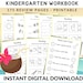 Printable Kindergarten Summer Workbook, Educational Activities for ...