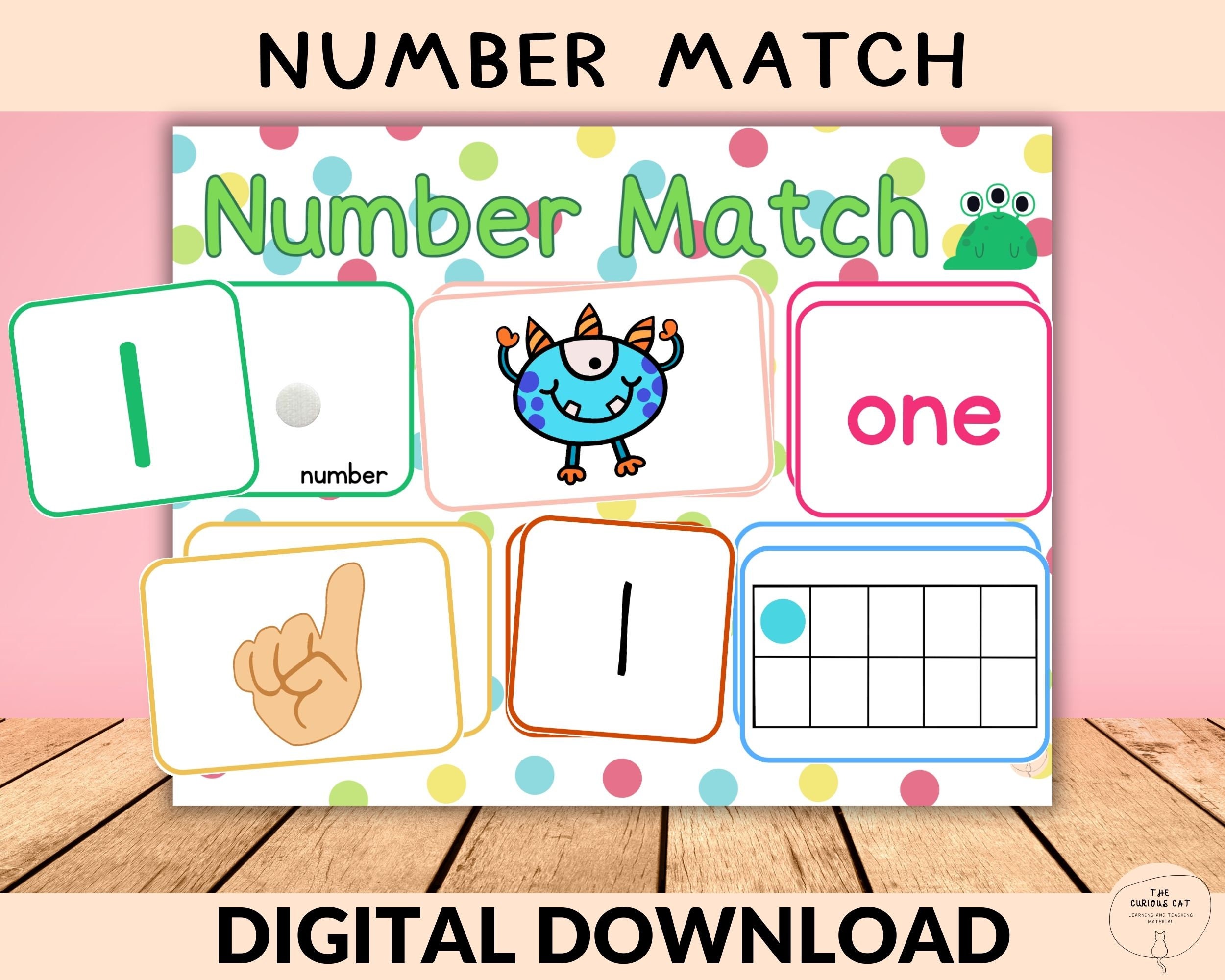 Kindergarten Counting Activity, Pre-k Homeschool, Monster Printable ...