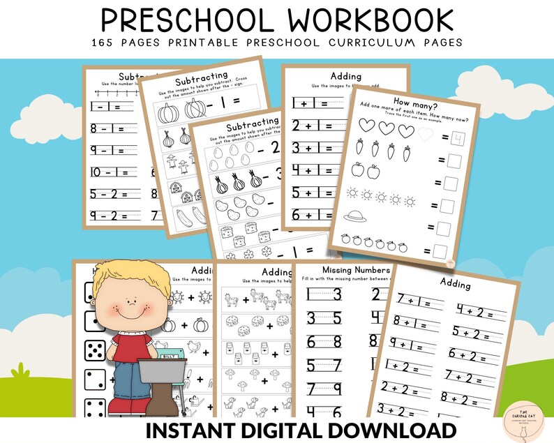 Kindergarten Workbook | Preschool Printable | Homeschool Worksheets ...