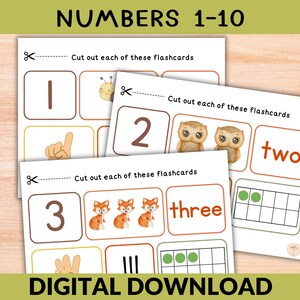 Counting Activity for Kindergarten, Homeschool, Montessori Printable ...