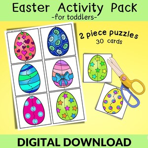 Pre-k Easter Egg Matching Activity, Toddler Memory Game, Easter ...