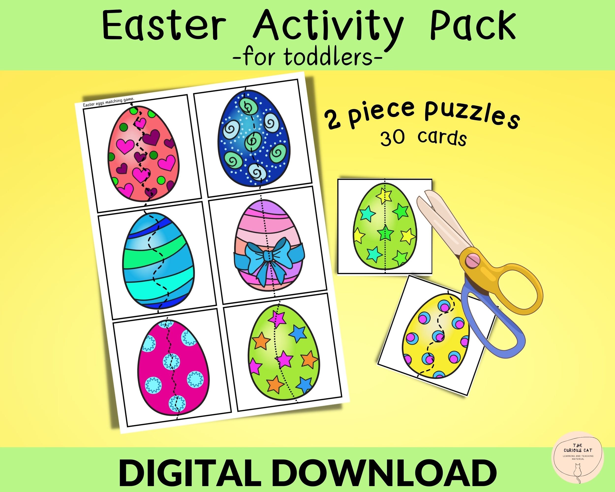 Pre-k Easter Egg Matching Activity, Toddler Memory Game, Easter ...