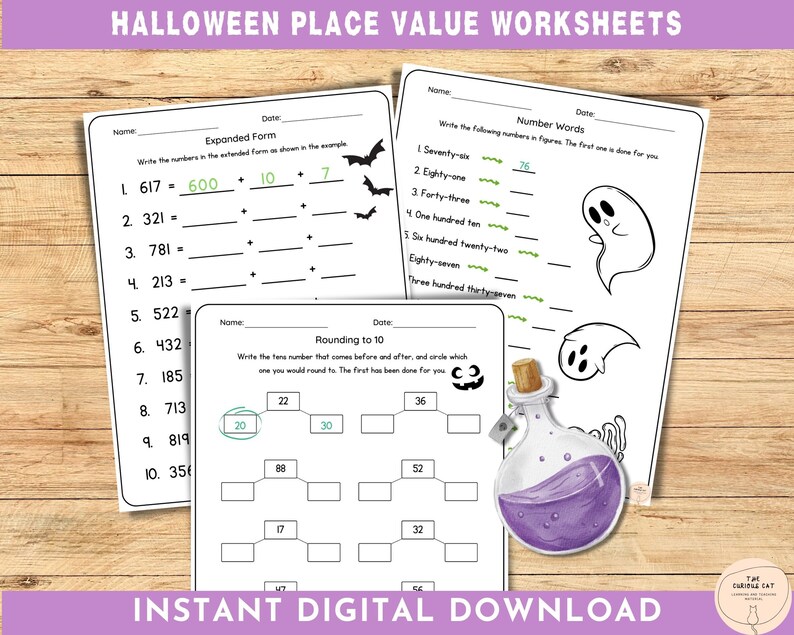 Maths Place Value Worksheets, 2nd and 3rd Grade Maths Printables ...